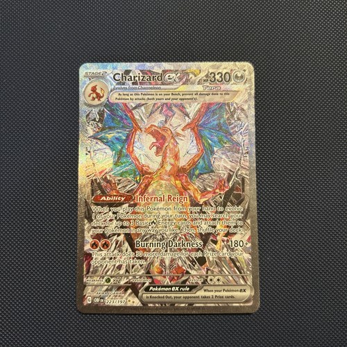 Pokemon TCG Sv03: Obsidian Flames Charizard EX Holo Card 223/197 SIR NM ...