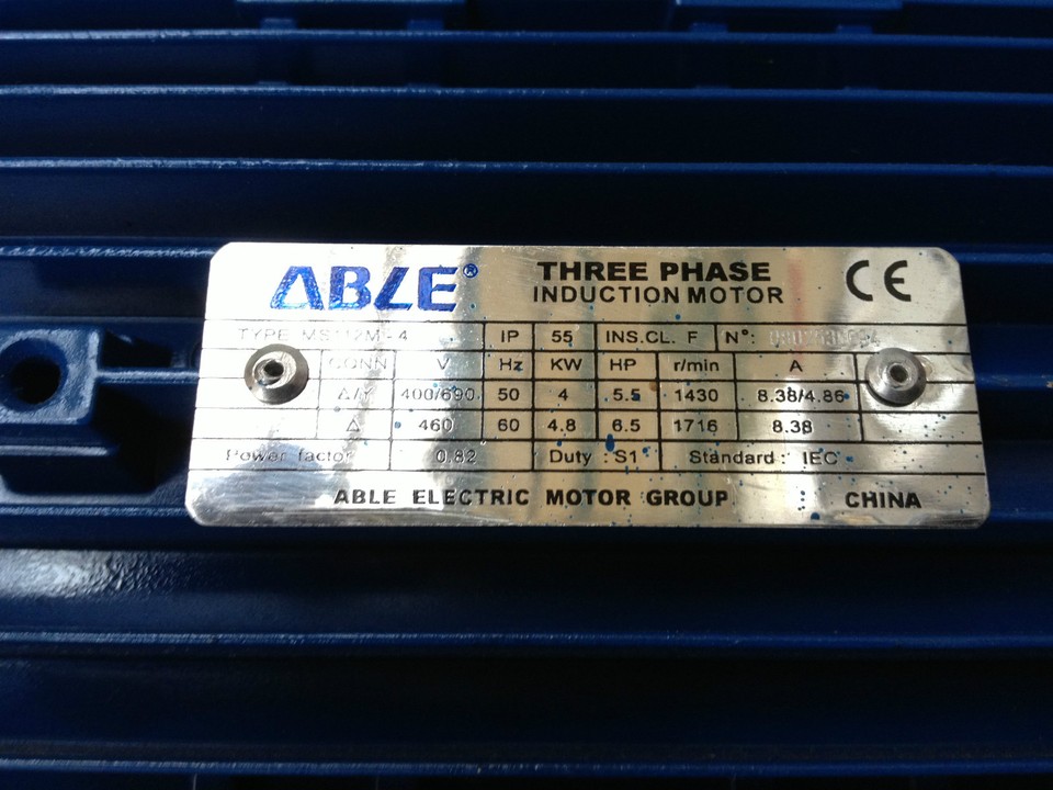 Able 100% Trade Electric Motor Three Phase Induction Motor MS100L-6 | eBay