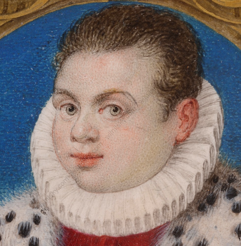 "Portrait of an Italian Prince" large miniature of superior quality ...