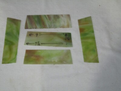 ANTIQUE SLAG GLASS SMOOTH FLAT PANELS FOR LAMP SHADE REPAIR OR ...