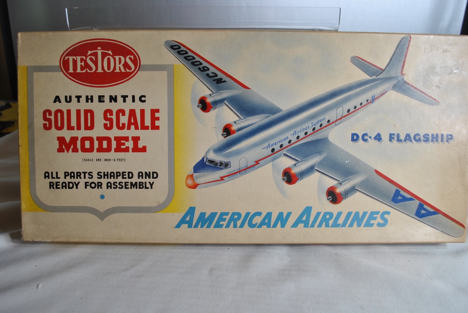 Vintage TESTORS No. 510 MODEL KIT American Airlines DC-4 Flagship BOX ...
