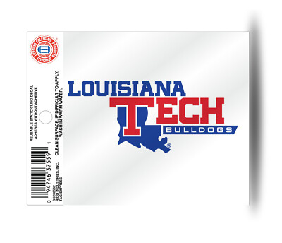 Louisiana Tech Bulldogs Logo Static Cling Sticker NEW!! Window or Car ...
