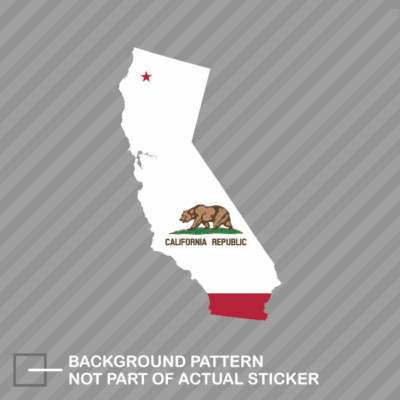 California State Shaped Flag Sticker Decal Vinyl CA | eBay