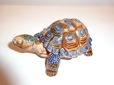 Vintage Wade Porcelain Turtle Tortoise Trinket Box Figurine Made in ...