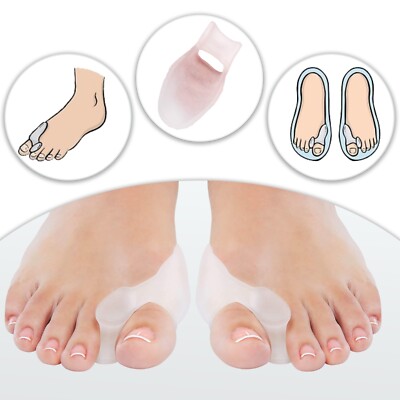 Paire De Silicone Gel Hallux Correcteur Protection Attelles pour Big ...