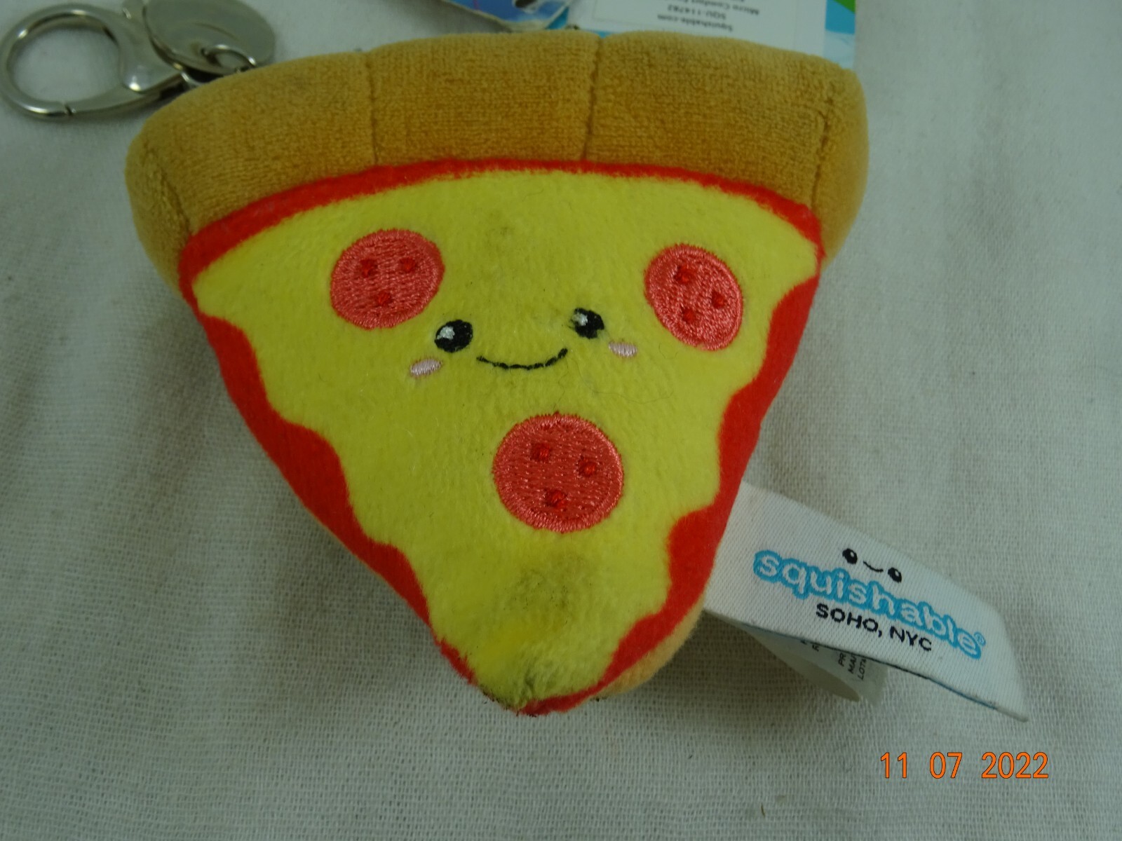 Squishable Slice of Pizza Plush Keychain Zipper Pull Lobster Clasp 3.5" NWT NEW | eBay