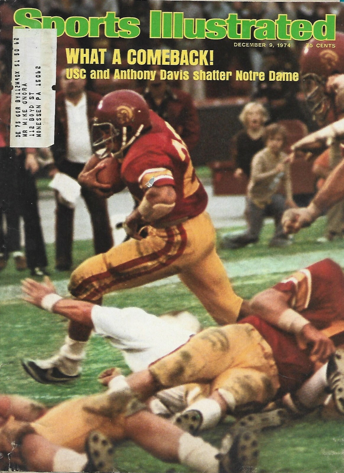 USC TROJANS ANTHONY DAVIS 1974 SPORTS ILLUSTRATED CLINT LONGLEY HAWAII ...