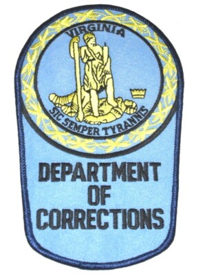 VIRGINIA – DEPT OF CORRECTIONS – VA Sheriff Police Patch STATE SEAL XL ...