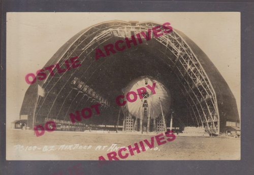 Akron OHIO RPPC c1929 GOODYEAR AIR DOCK Zeppelin Dirigible AIRSHIP ...