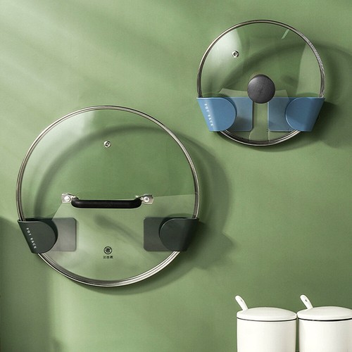 2pcs Pan Pot Cover Rack Punch-Free Wall-mounted Pan Cover Stand for ...