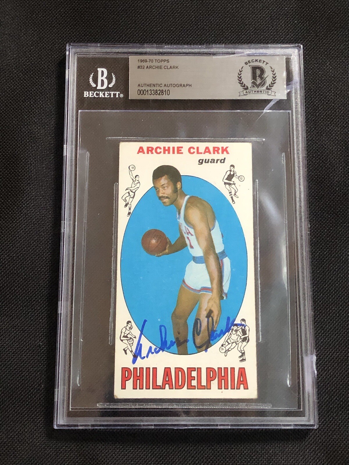 ARCHIE CLARK 1969-70 TOPPS ROOKIE SIGNED AUTOGRAPHED CARD 76ERS BAS ...