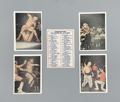 Lot Of 5 1988 NWA Trading Cards Wonderama WWE WWF WCW Sullivan Garvin ...