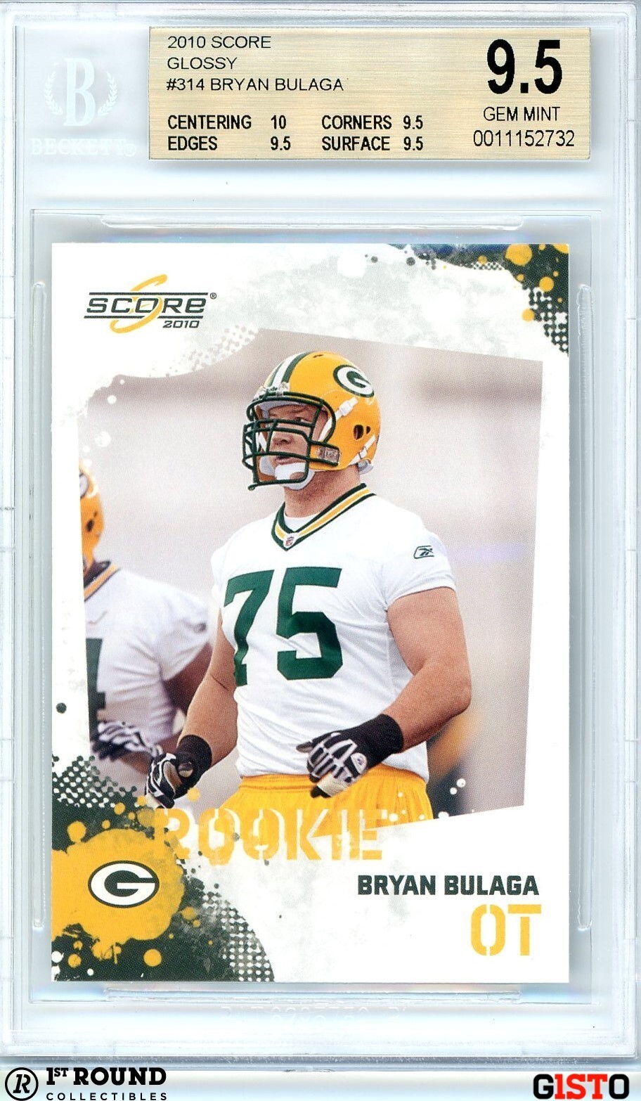 2010 Score - Rookie Bryan Bulaga #314 Glossy (RC) for sale online | eBay