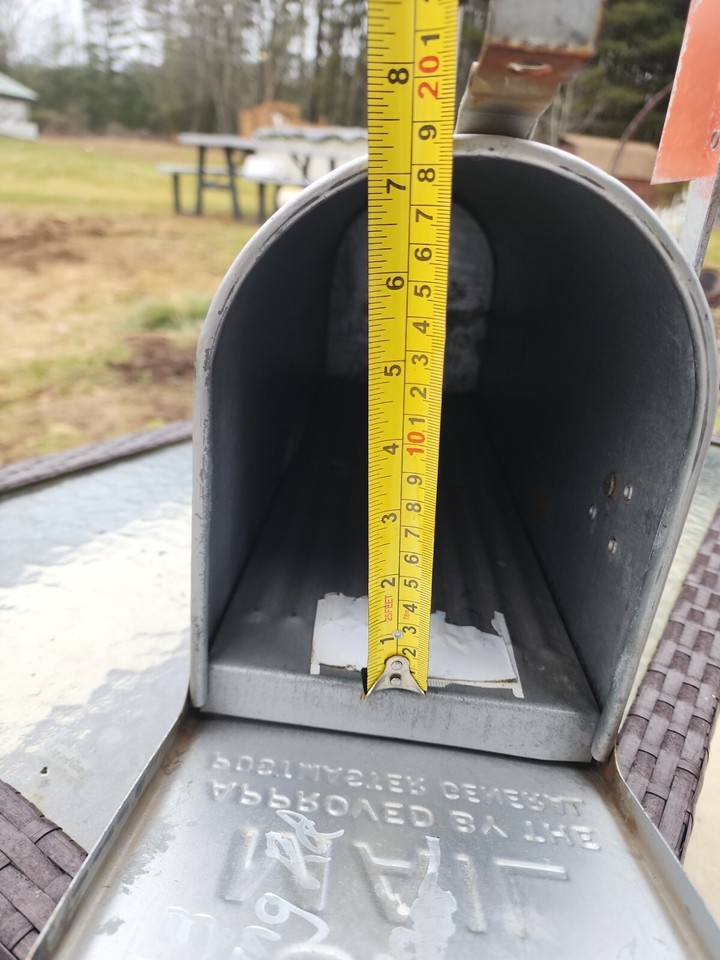 Superior Sheet Metal Works Co Mail Mailbox Galvanized Rural Farm 19 X 9 ...