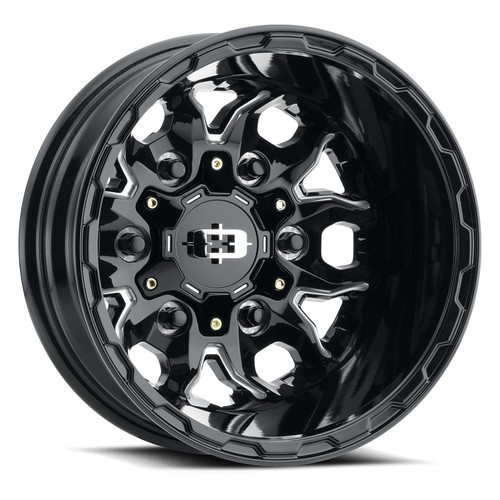 16x6 Vision 410 Korupt DUALLY REAR Gloss Black Milled Spoke Wheel 6x180 ...