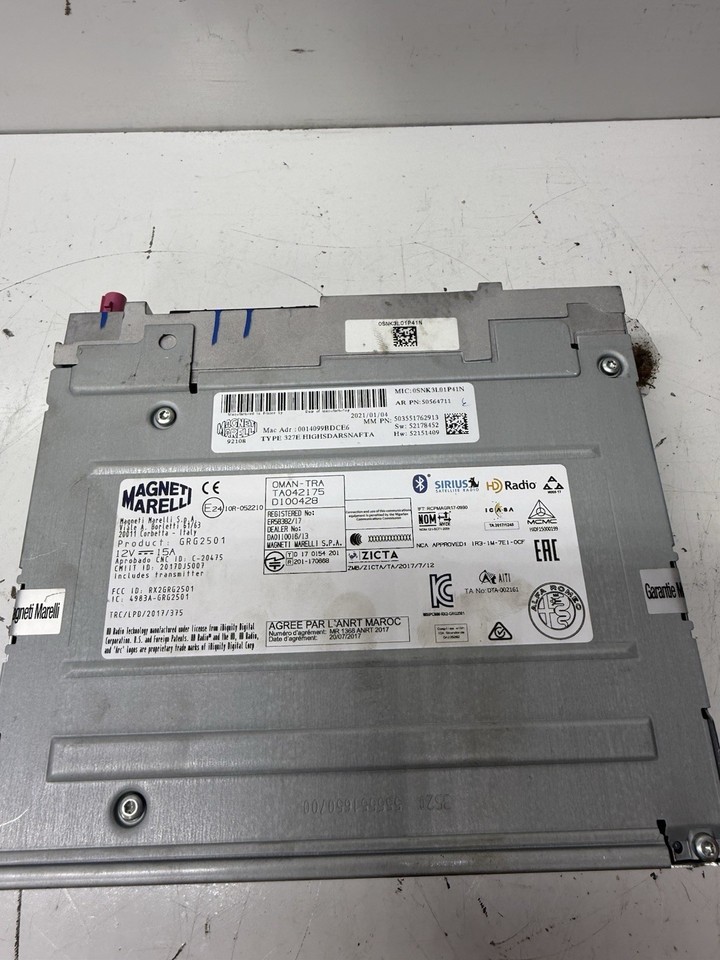 2019-2022 Alfa Romeo Stelvio Radio Audio Receiver Module 50564711 OEM ...