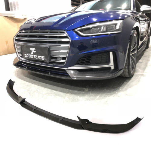 For Audi A5 B9 Sline S5 2017 2019 Carbon Fiber Front Bumper Lip Spoiler