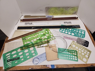 Large Lot of 24 Vintage Engineering Drafting Machine Templates ...