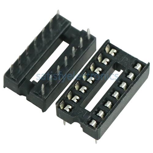 28 Pin Dip Socket 100 Pcs 16-Pin DIP IC Sockets - Solder Type, Wipe ...