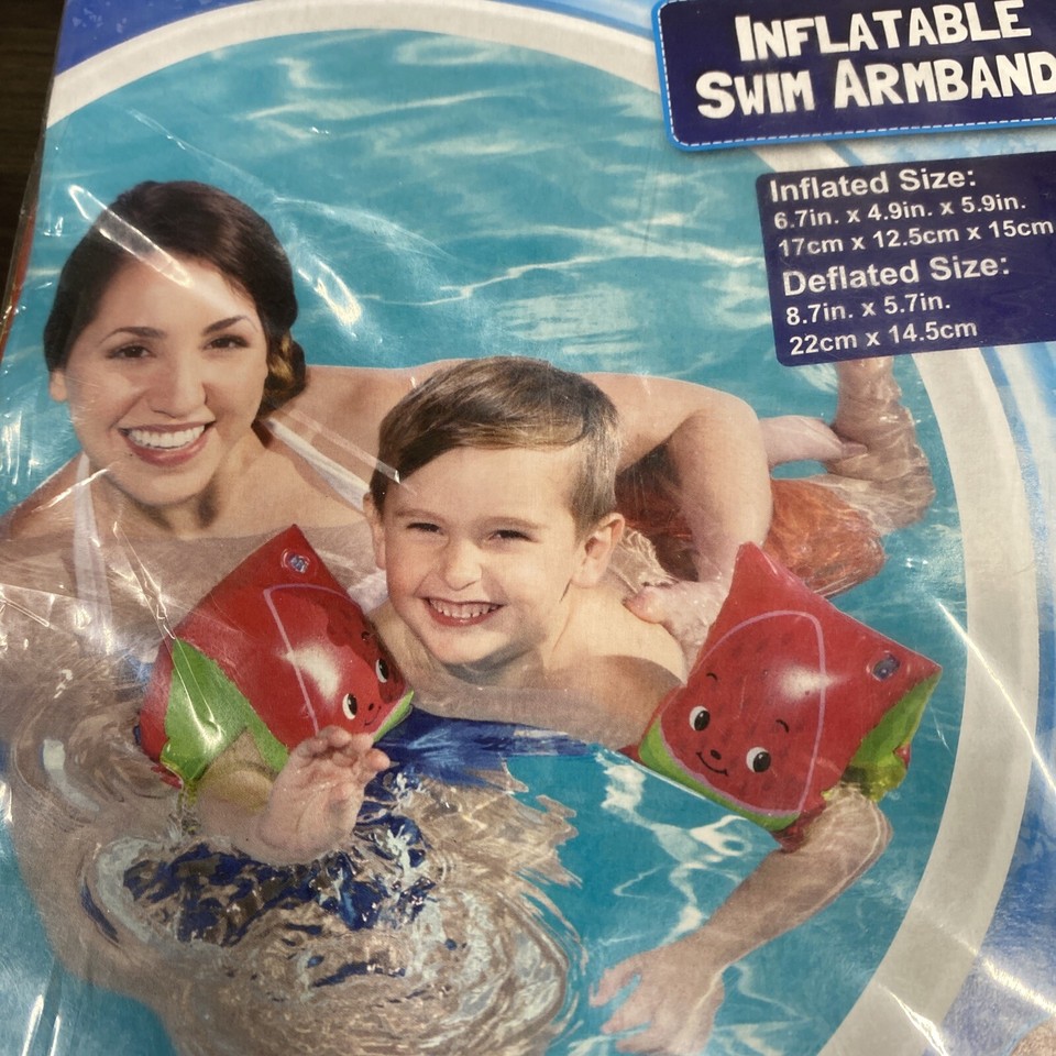 Inflatable NEW Swim Armbands “Swimmies” For Kids SEALED New Watermelon ...