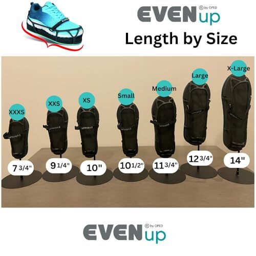 EVENup Orthopedic Shoe Balancer Adjustable Height Black Size Chart ...
