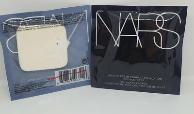 LOT OF 2 NEW SEALED NARS RADIANT CREAM COMPACT FOUNDATION SPONGE ...