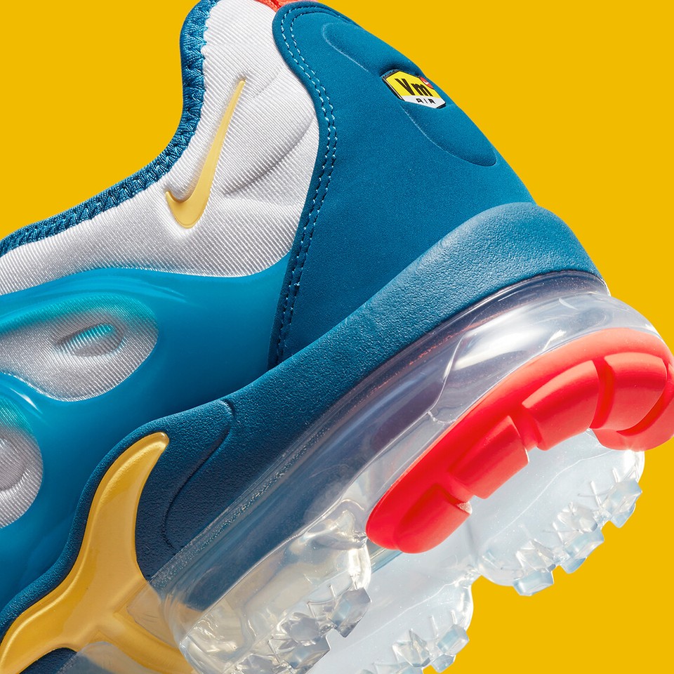 Nike Air Vapormax Plus White Industrial Blue Citron Red FJ3999-100 sz ...
