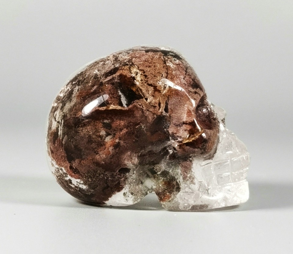 Carving ! Rare Red Ghost Garden Quartz Heart Reiki Stone Healing | eBay