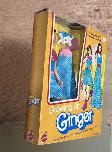 Vintage 1975 Growing Up Skipper Mattel 9222 Rare Brunette Ginger Doll ...