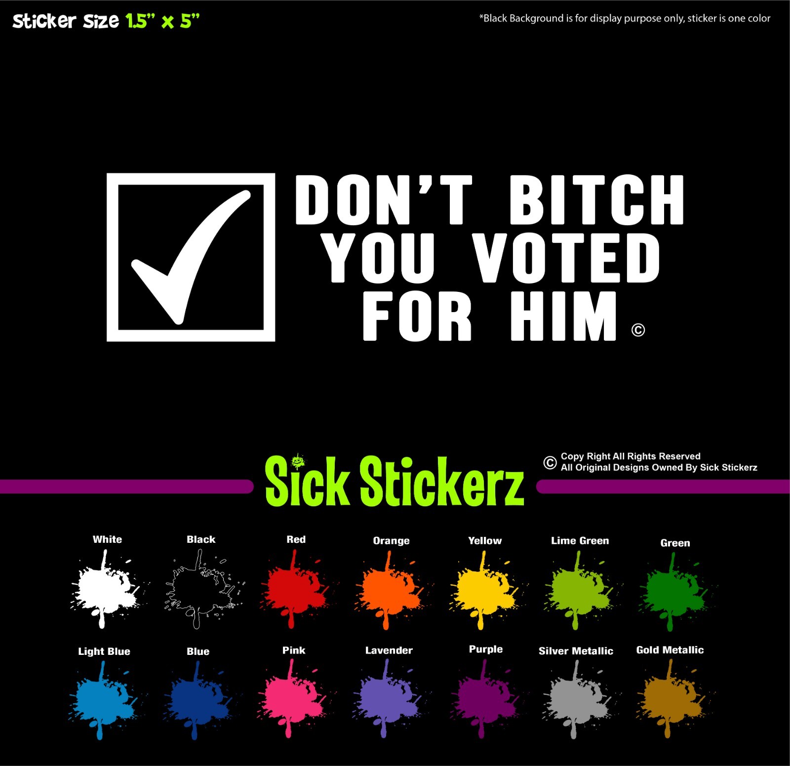 Vote Maga Trump Biden Harris Vinyl Decal Bumper Sticker Car Windows ...