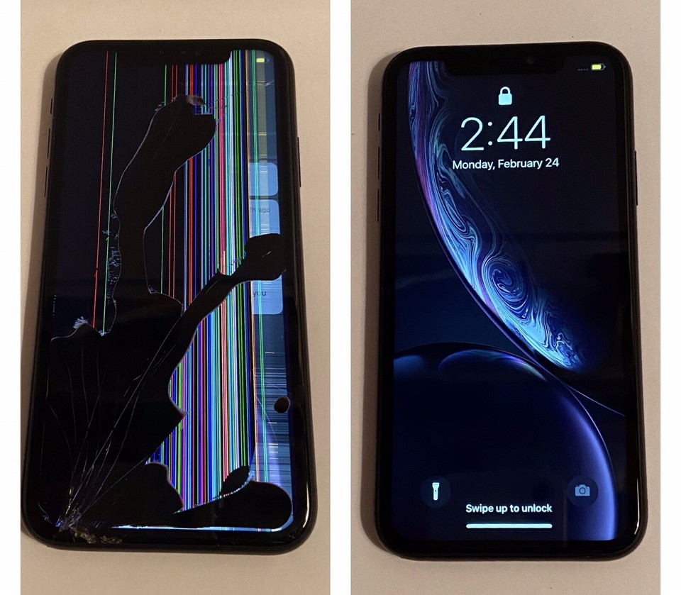 Apple iPhone XR Cracked Glass Broken LCD Screen Repair/Fix Mail In ...