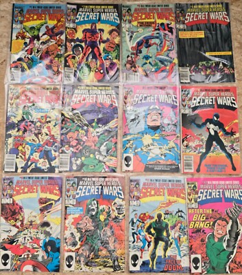 Secret Wars (Original 1984) Comics 1-12 Polybagged Excellent Condition ...