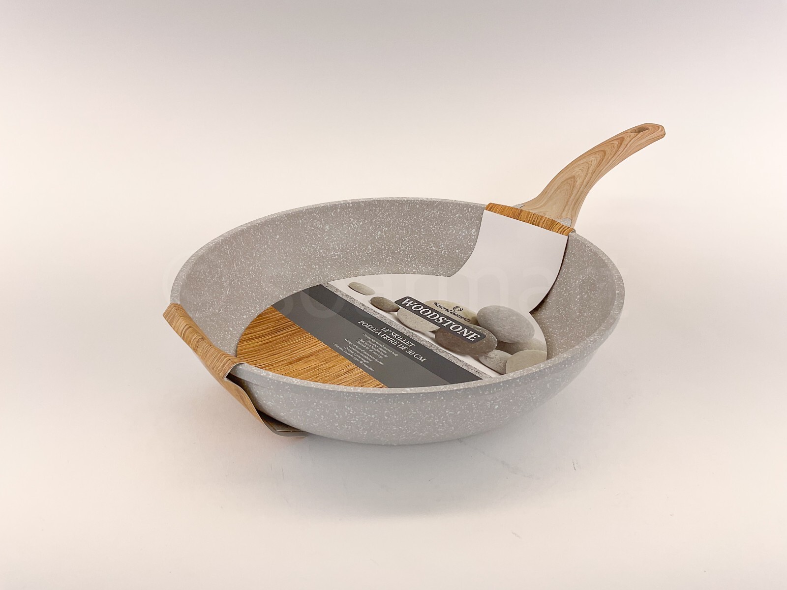 Natural Elements Woodstone Big Skillet/Frying Pan Nonstick Heavy Duty ...