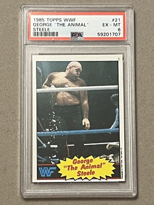 1985 Topps WWF George The Animal Steele #21 PSA 6 | eBay