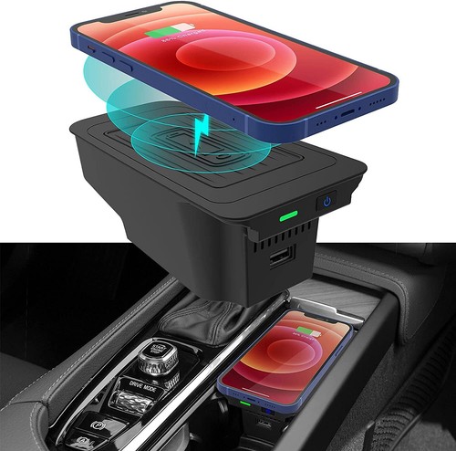 Wireless Charger Center Console Qi Charging Station for Volvo XC90 XC60 ...