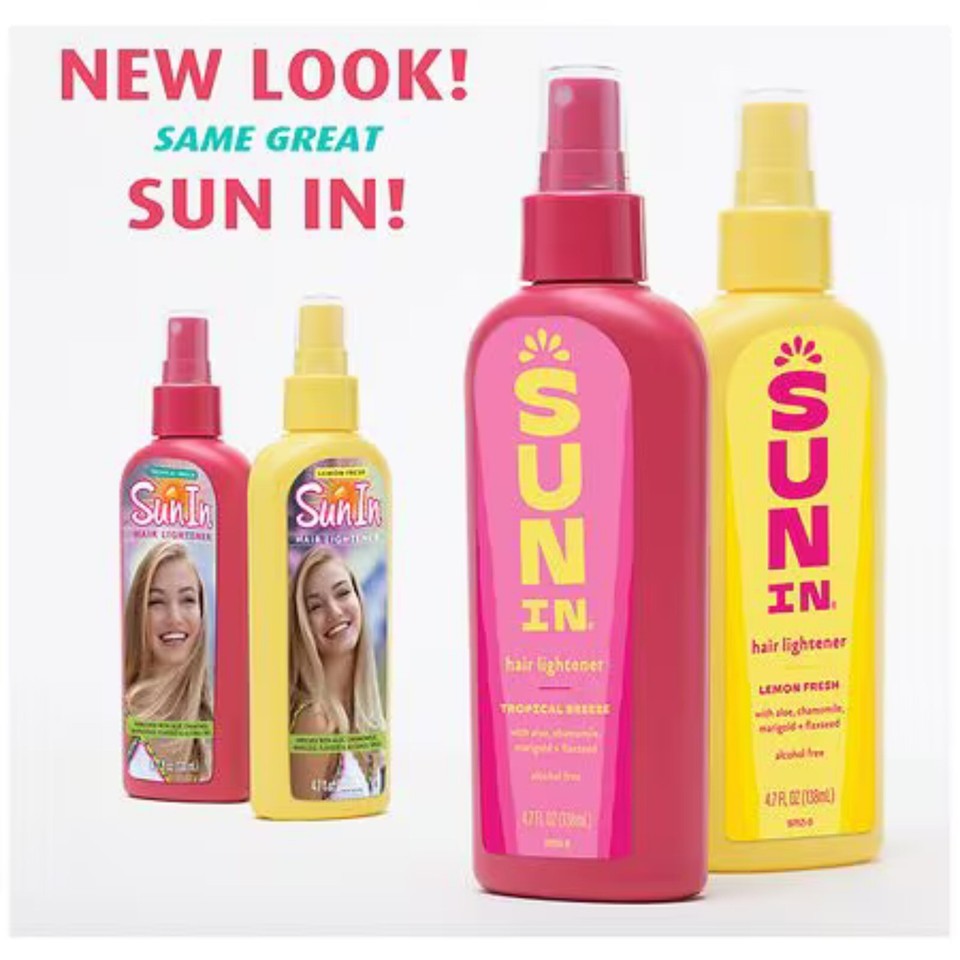 Sun‑In Lemon Fresh Hair Lightener Spray 138 mL – Alcohol‑Free Natural ...