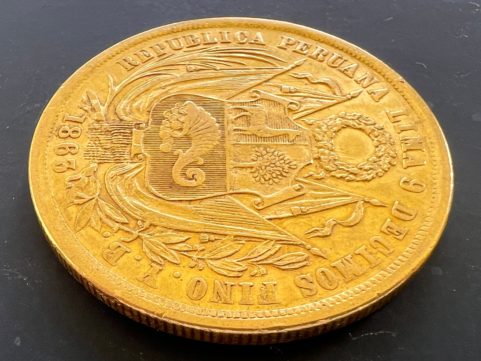 1863 PERU 20 SOLES GOLD COIN LIMA MINT, 32.27gr | eBay