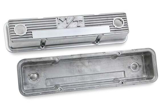 Ho241-82 Holley M/t Rocker Covers Tall Polished Finned Chev 350 Small ...