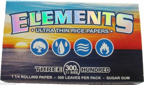 AUTHENTIC Elements (300 Papers Pack) Rolling Papers 1 1/4" **FREE ...