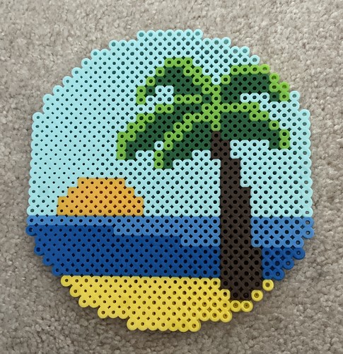Perler Bead Beach Sunset 6" | eBay