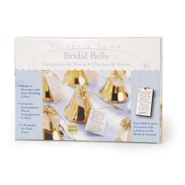 BOX OF 24 BRIDAL KISSING BELL WEDDING FAVORS GIFTS KEEPSAKES BY ...