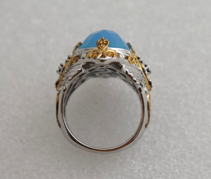 Gems En Vogue Michael Valitutti NH Sterling Silver Ring Size: 9 Blue ...