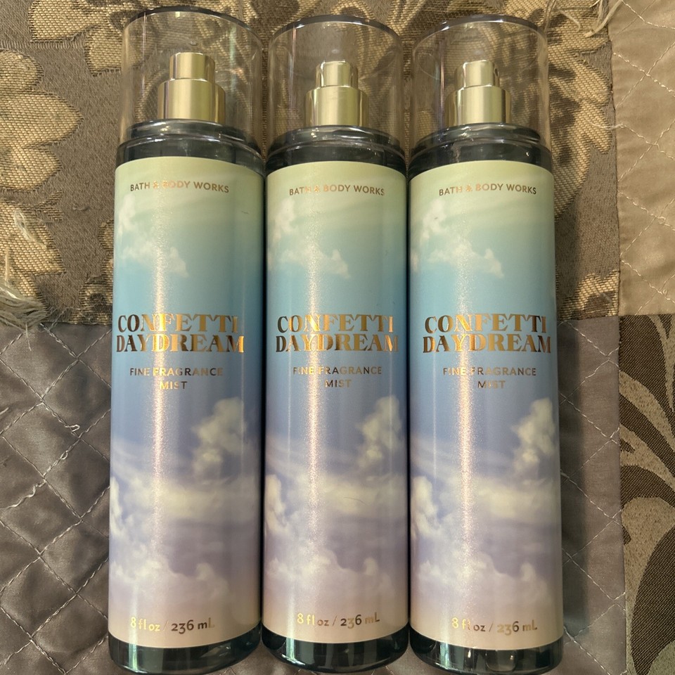 3 Bath & Body Works CONFETTI DAYDREAM Fine Fragrance Mist Spray 8oz NEW ...