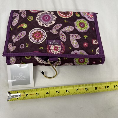 Modella Large Cosmetic Toiletry Travel Organizer Bag 3 Pockets Zipper ...