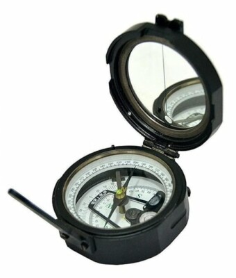 BRUNTON Company Pocket TRANSIT Compass w/Leather Case Original Vintage ...