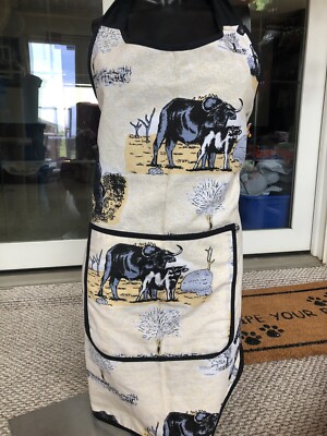 Unisex Cooking Apron Kitchen, Cows Bull Trees Farming Outdoors | eBay