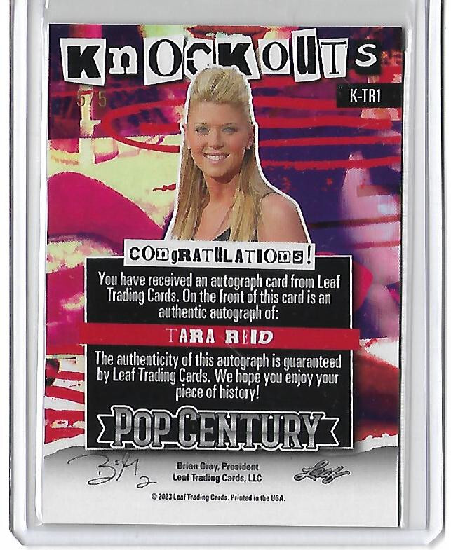 TARA REID American Pie 2023 Leaf Pop Century KNOCKOUTS Auto MOJO ...