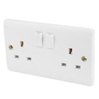 Scolmore Click Mode UK 13A 2 Gang DP Switched Double Socket - White ...