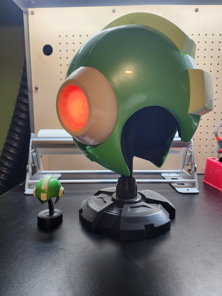 Capcom Mega Man Wearable Helmet Green Cosplay LED | eBay