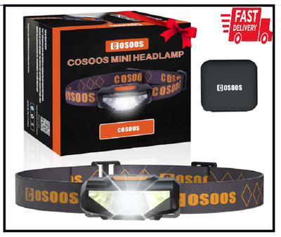 COSOOS Mini LED Headlamp Flashlight with Carrying Case, 1.6oz ...